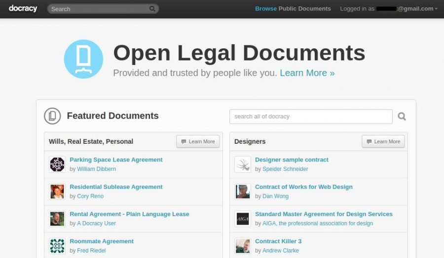 Docracy: Create and Signature on Legal Documents Online